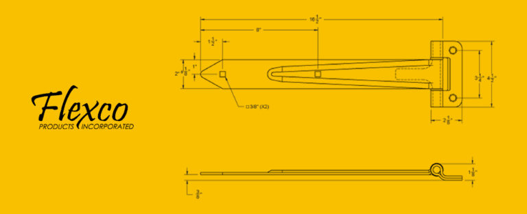 Hinge 80732 Drawing | Flexco Products